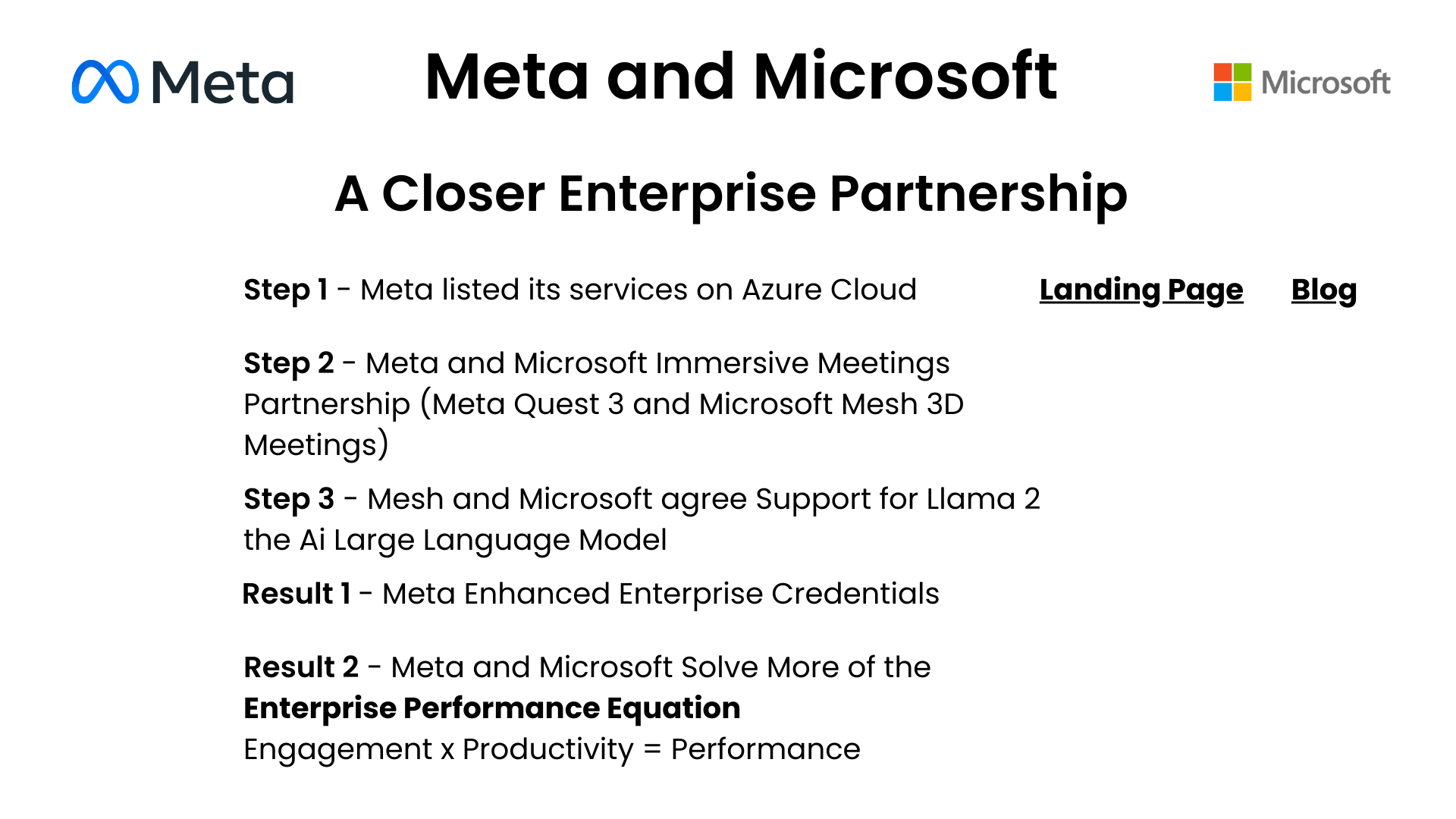 Microsoft Mesh and Meta Demo Facility